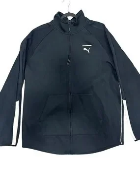 Puma | Jackets & Coats | Puma Evo Full Zip Track Jacket Black White ...
